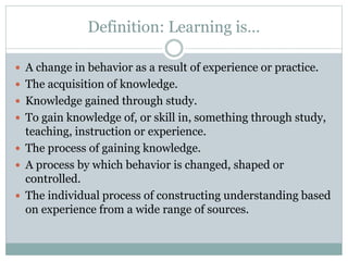 Introduction to-learning-theories | PPT