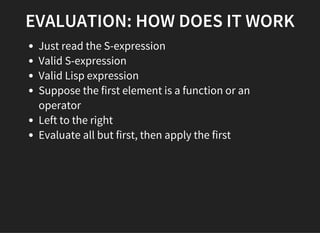 Gentle Introduction To Lisp | PPT