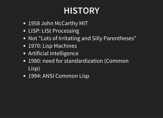 Gentle Introduction To Lisp | PDF