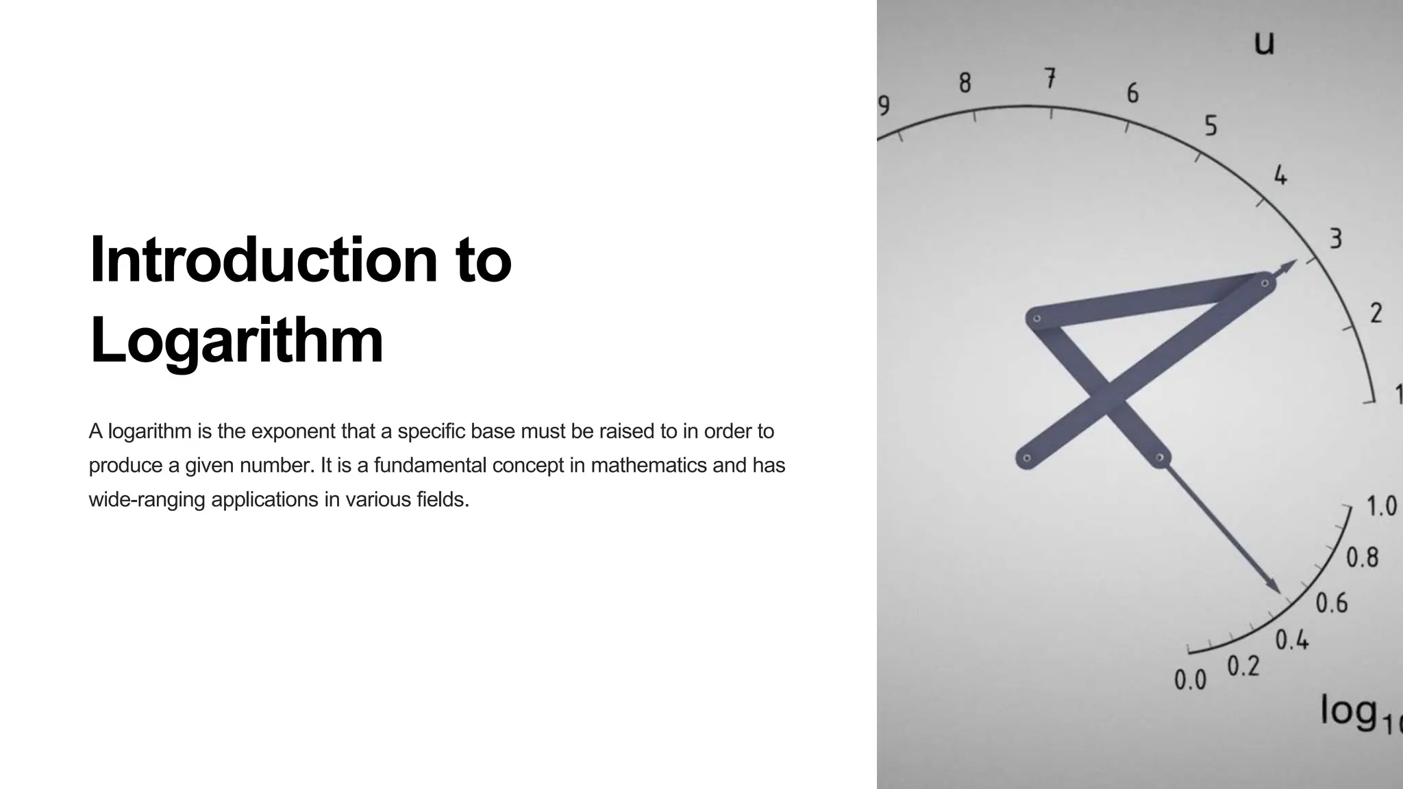 Introduction to Logarithm and its properties | PPT
