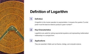 Introduction to Logarithm and its properties | PPT