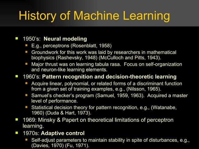 Introduction to Machine Learning* Prof. D. Spears | PPT
