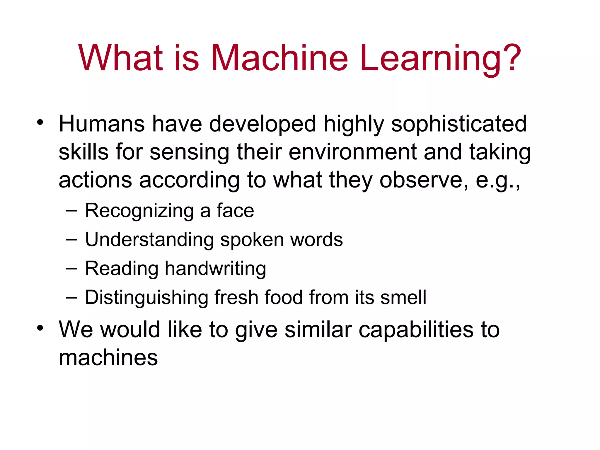Introduction to Machine Learning | PPT