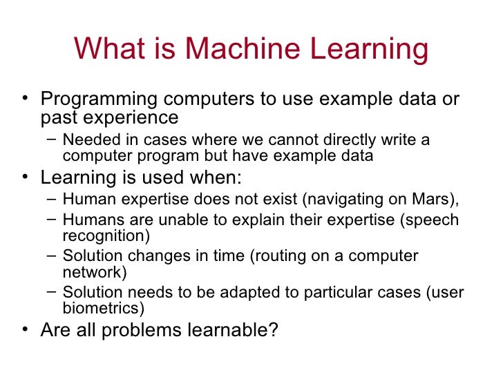 Introduction to Machine Learning