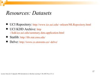 Introduction to Machine Learning | PPT