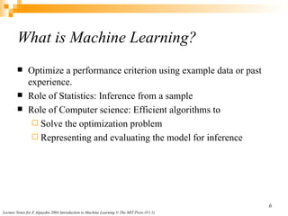 Introduction to Machine Learning | PPT
