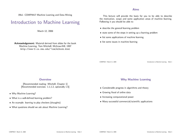 Introduction to Machine Learning | PPT