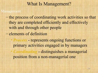 Introduction To Management And Organization P O M | PPT