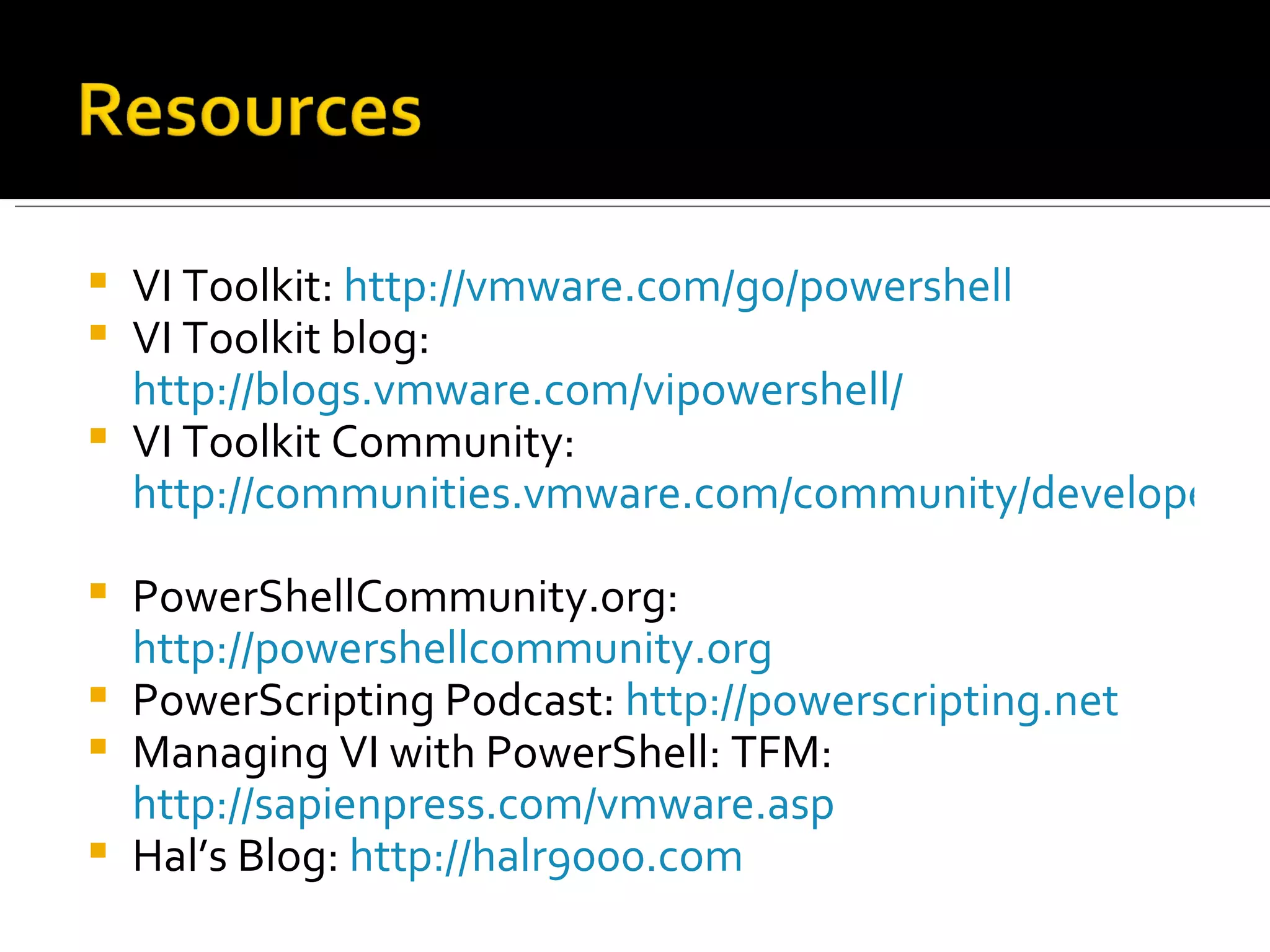 Introduction To Managing VMware With PowerShell | PPT