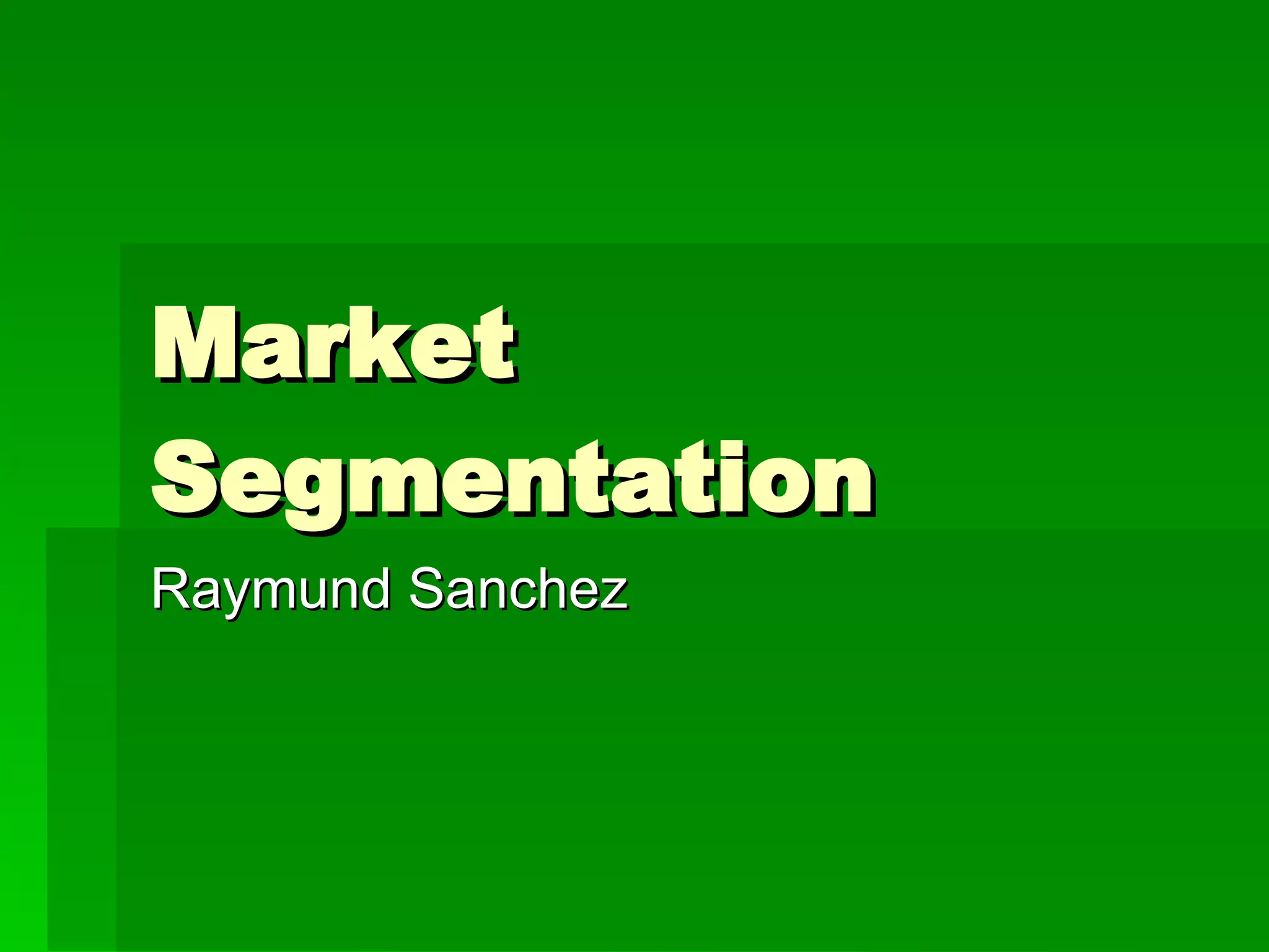 Introduction to Market Segmentation | PPT
