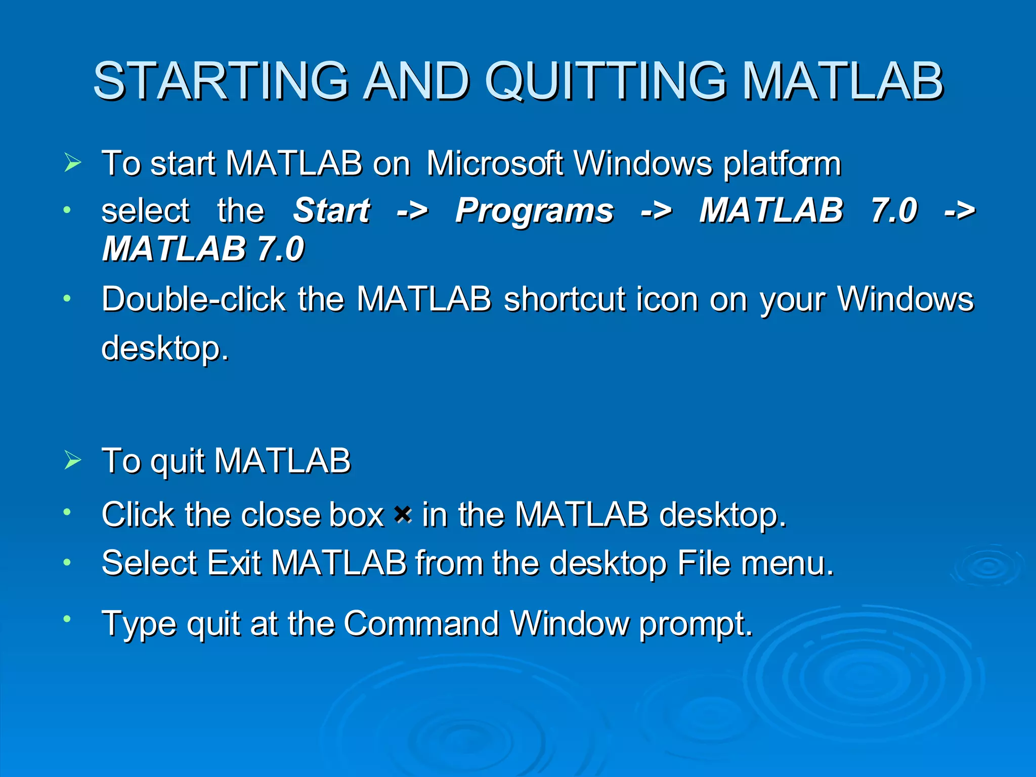 How to work on Matlab....... | PPT