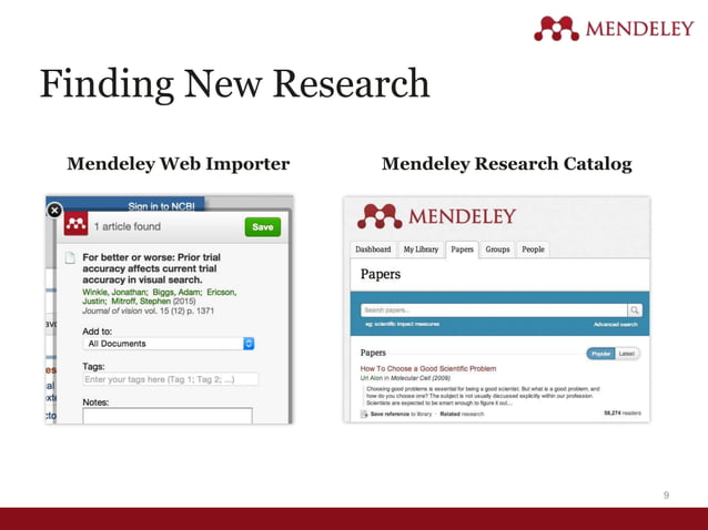 Basic Introduction to Mendeley Reference Manager | PPTX