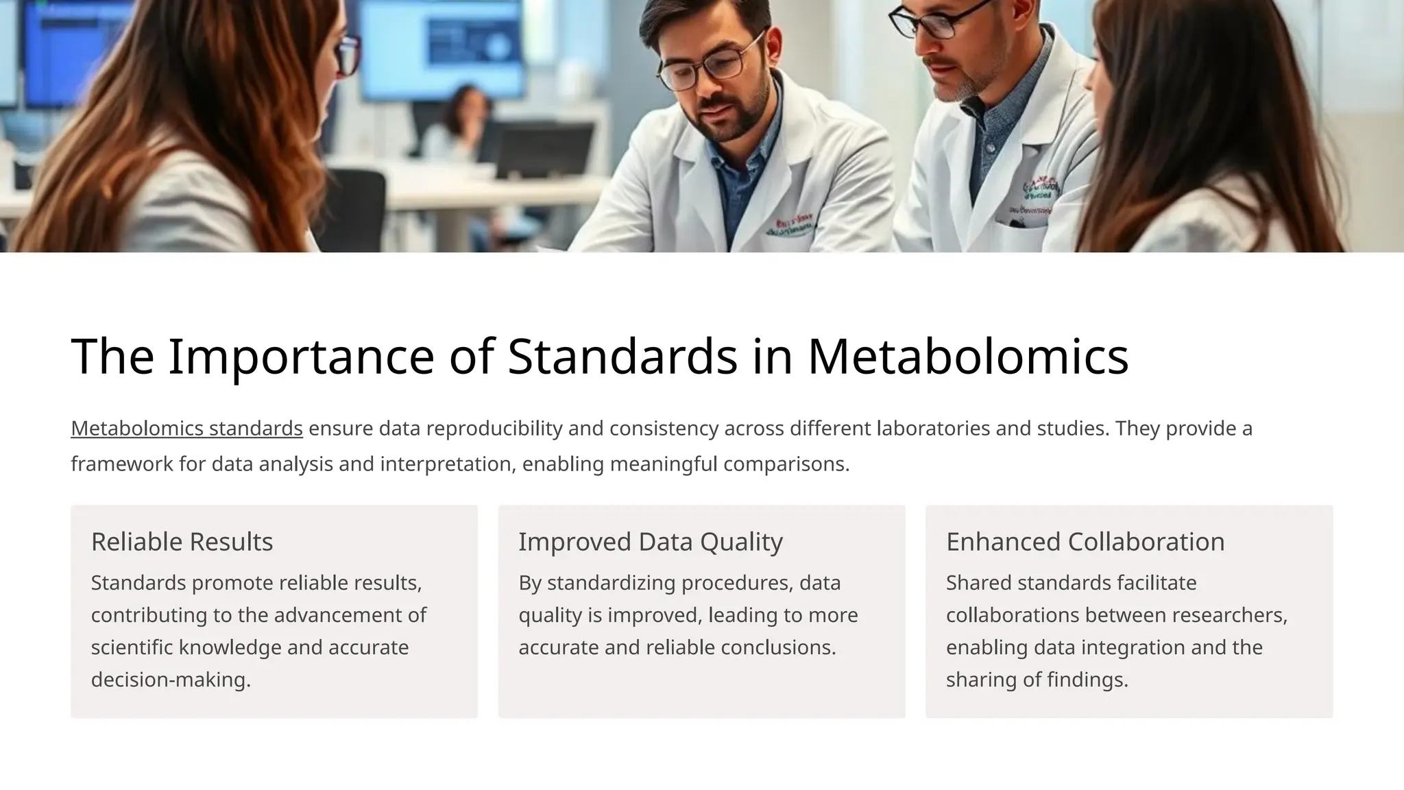 Metabolomics Standards Best Practices And Guidelines For Accurate And Reproducible Research Ppt