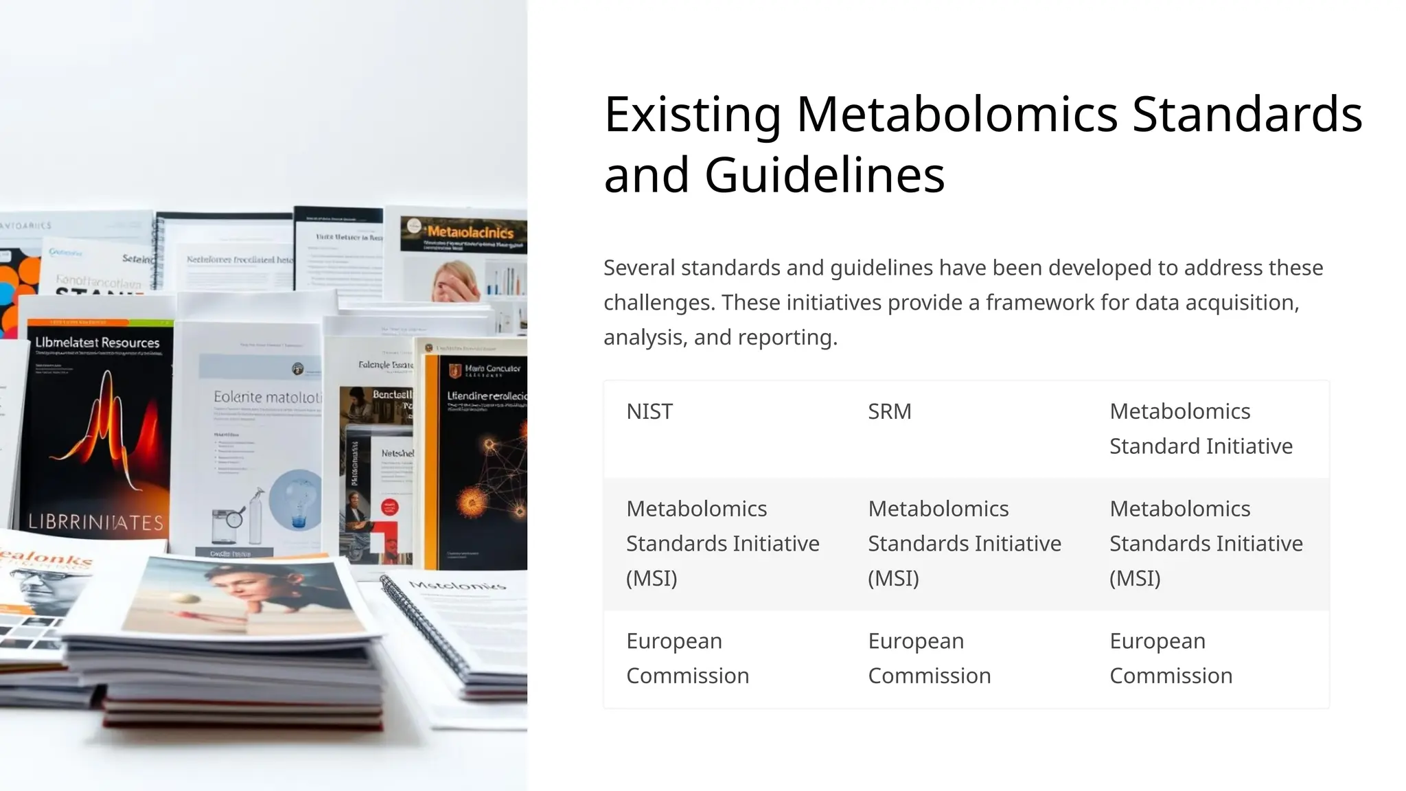 Metabolomics Standards Best Practices And Guidelines For Accurate And Reproducible Research Ppt
