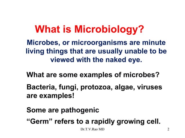 Introduction to Medical Microbiology basics | PPT | Chemistry | Science