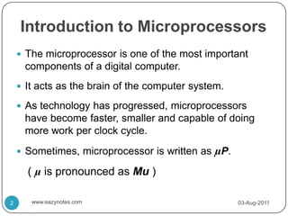 Introduction to-microprocessors | PPT