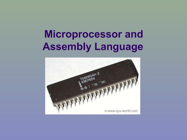 Introduction to-microprocessors | PPT