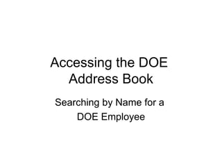 Introduction To Microsoft Outlook Web Access (Owa | PPT