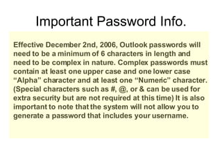 Introduction To Microsoft Outlook Web Access (Owa | PPT