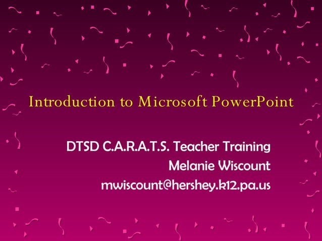 Introduction To Microsoft Power Point Show | PPS | Computer Software ...