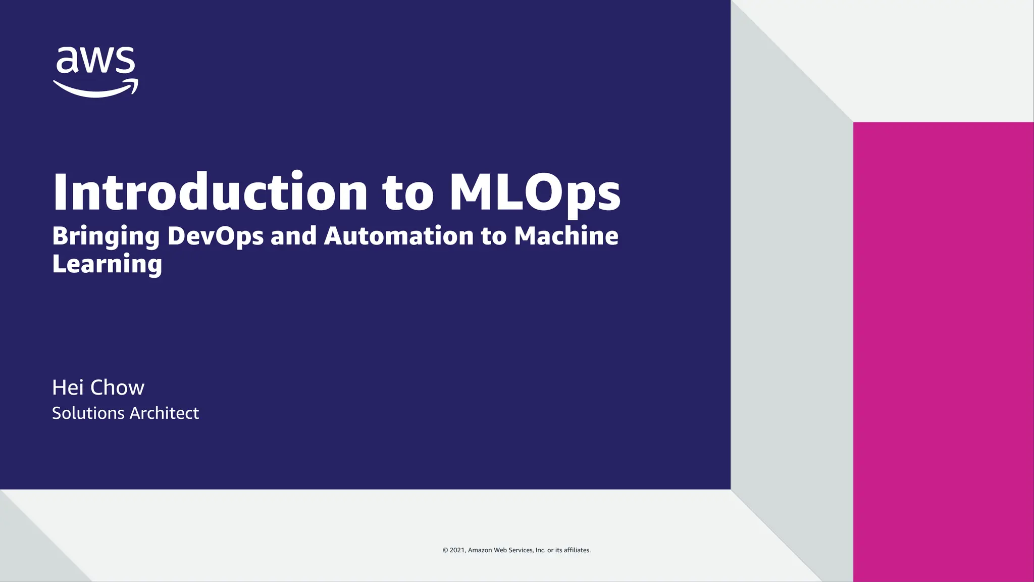 MLOPS By Amazon offered and free download | PDF