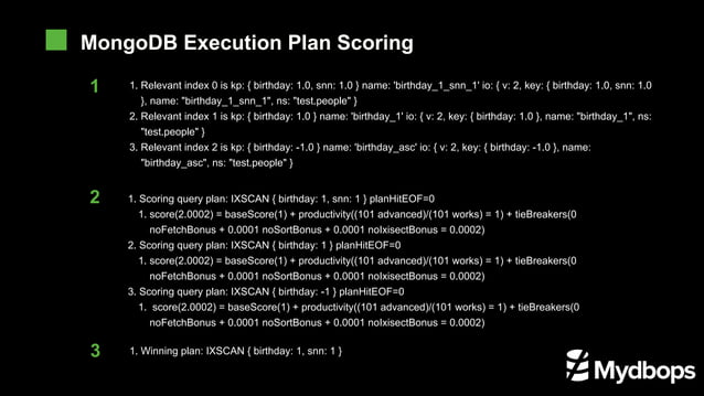 Introduction to Mongodb execution plan and optimizer | PPT