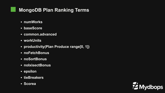 Introduction to Mongodb execution plan and optimizer | PPT
