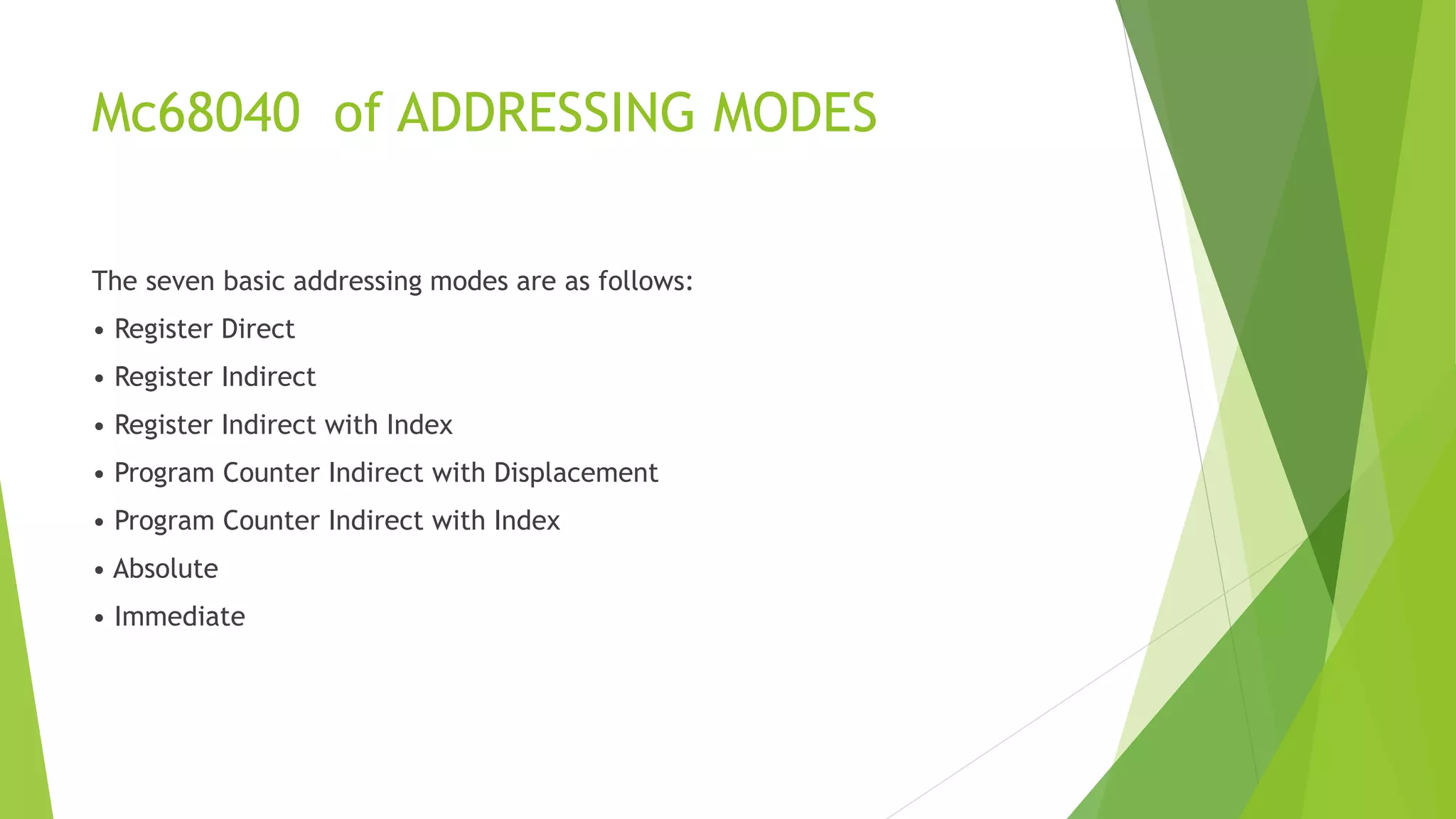 Introduction To Motorola Mc68040 | PPTX