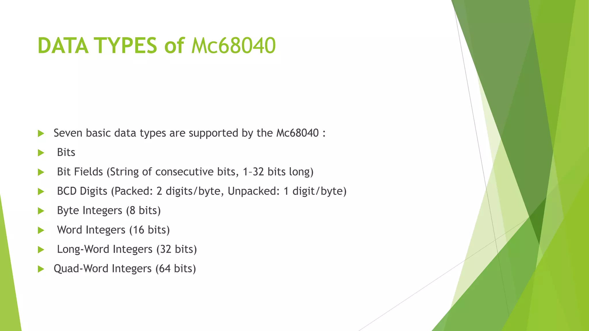 Introduction To Motorola Mc68040 | PPTX
