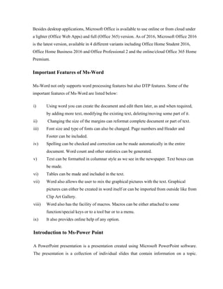 Introduction to-ms-office | PDF