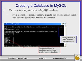 Introduction to MySQL - Part 1 | PPT | Databases | Computer Software ...