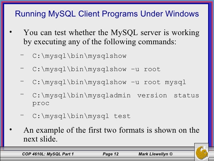 Introduction to MySQL - Part 1