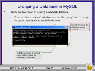 Introduction to MySQL - Part 1 | PPT