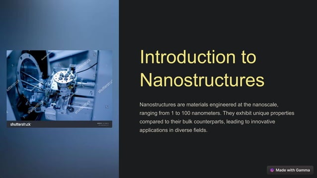 Introduction-to-Nanostructures for nanotechonology | PPT