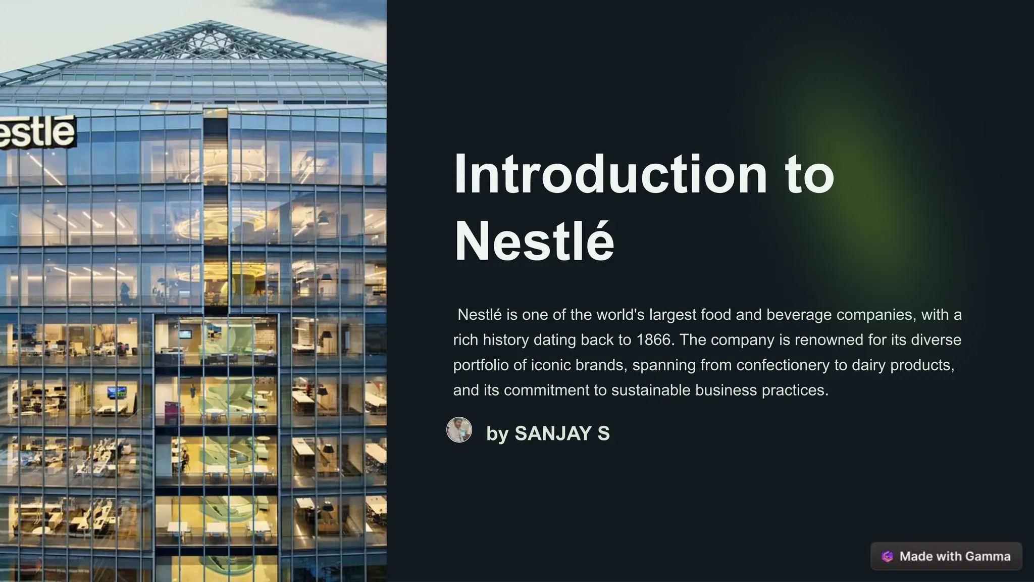Case study and Introduction-to-Nestle.pptx | Business | Business and Finance