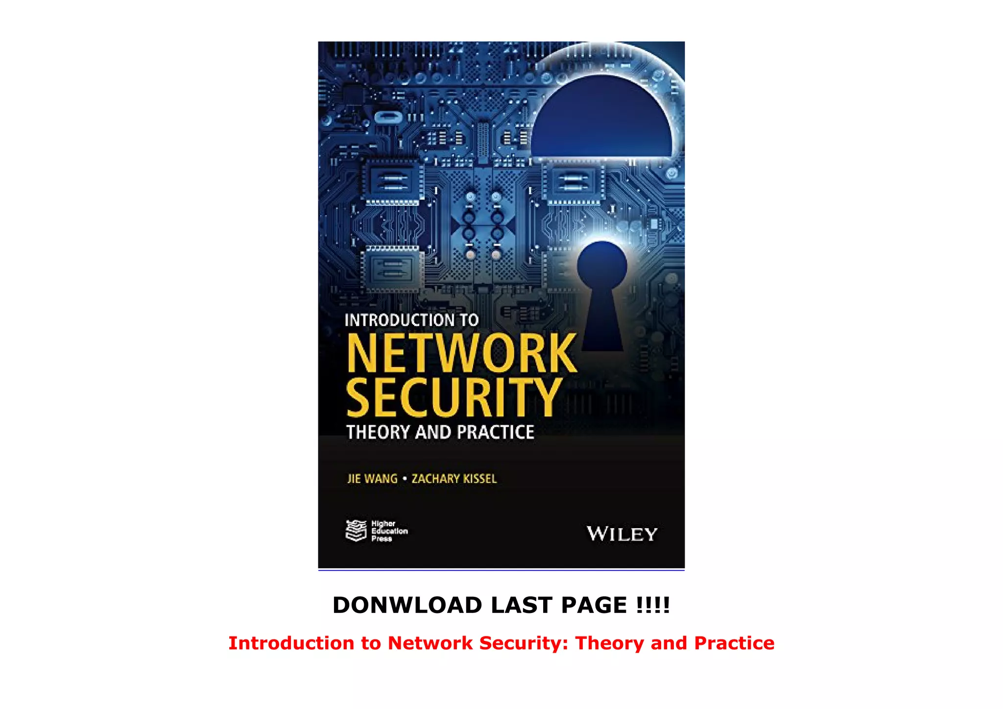Introduction to Network Security: Theory and Practice | PDF