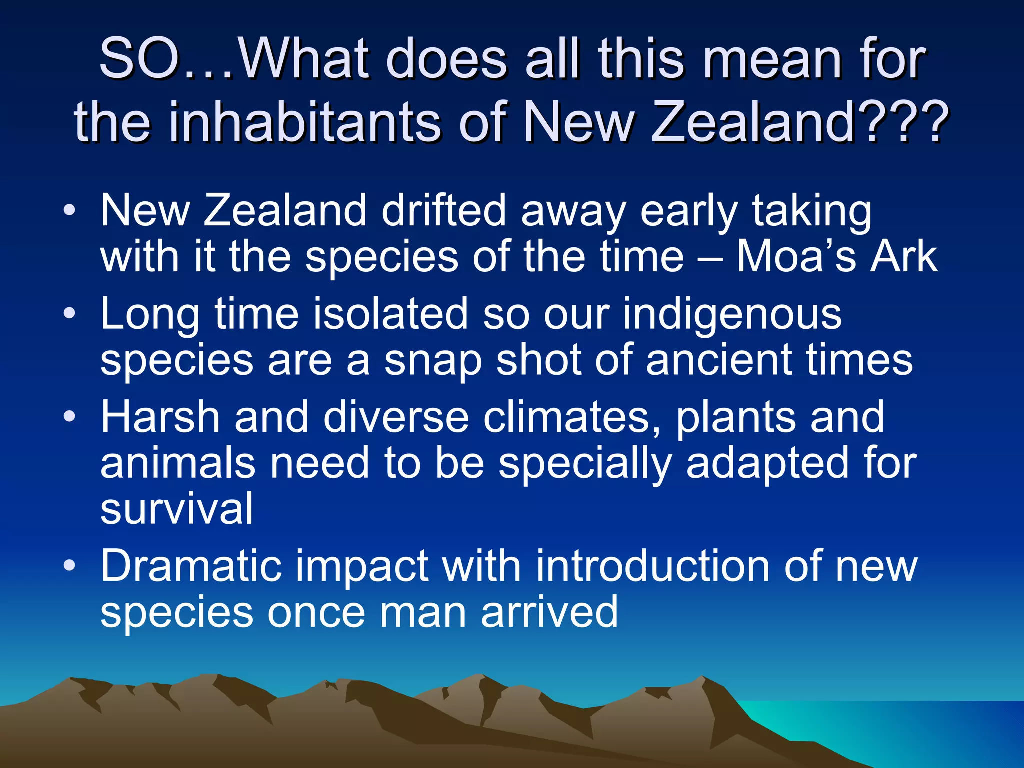 Introduction To New Zealand Natural History | PPT