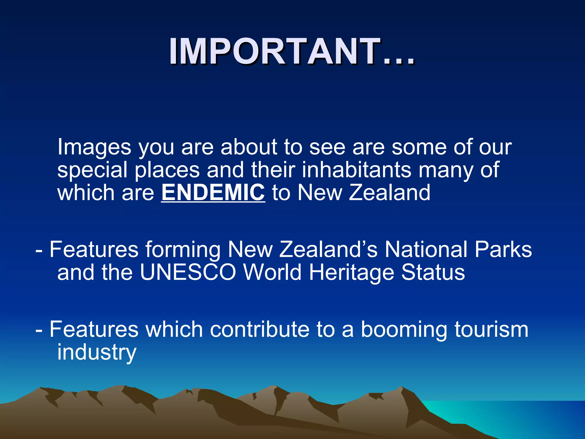 Introduction To New Zealand Natural History Part 2 | PPT