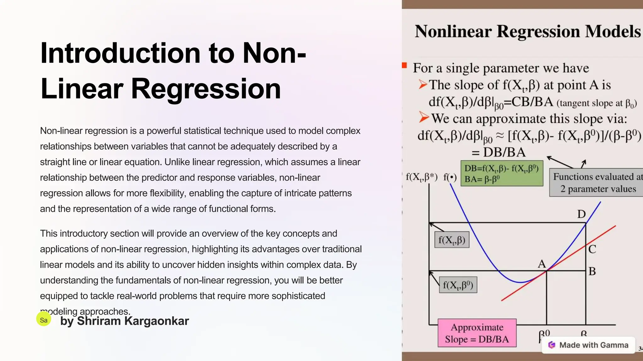 Introduction To Non Linear Regressionpptx Web Development Internet