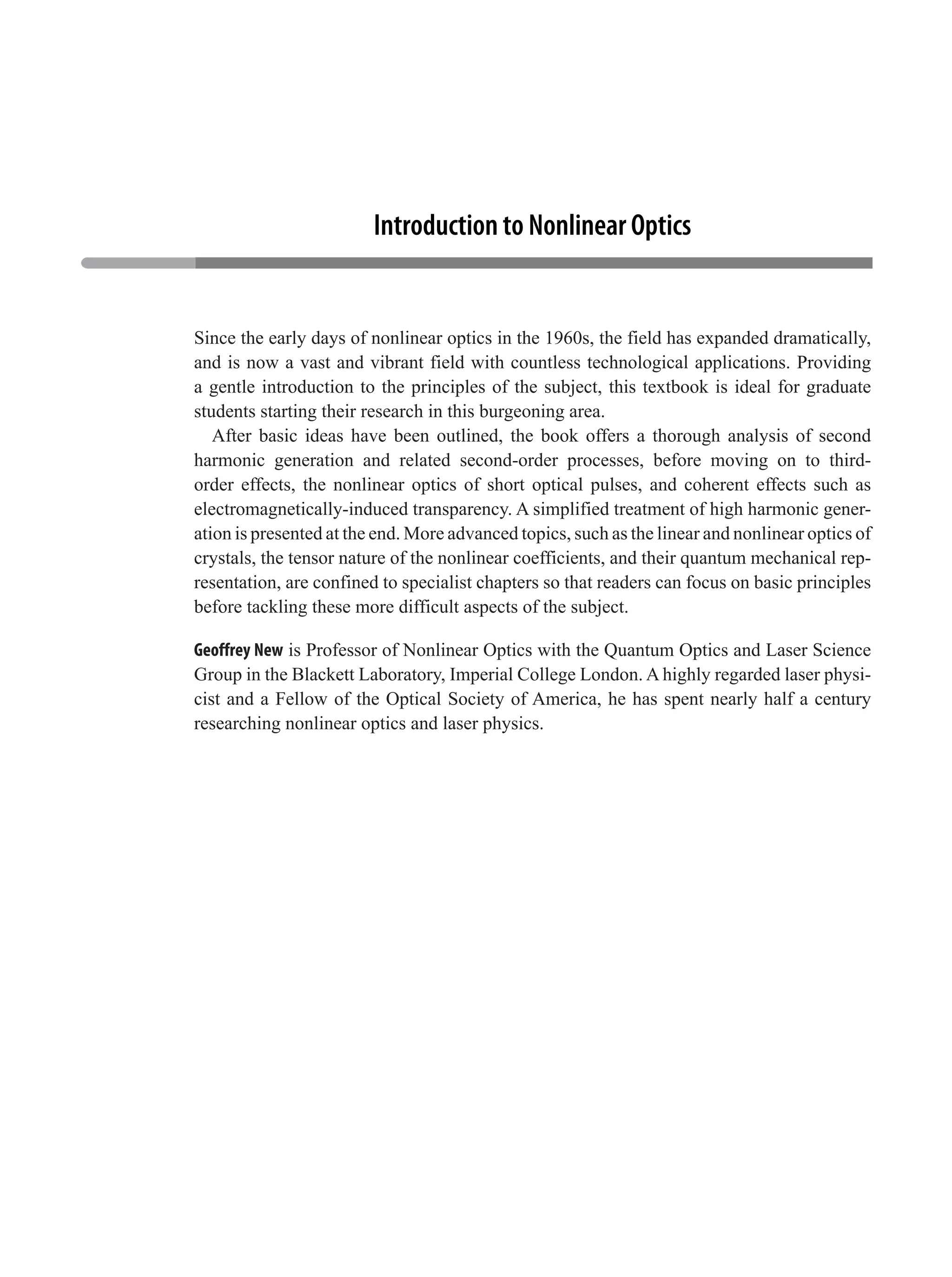 Introduction to-nonlinear-optics | PDF