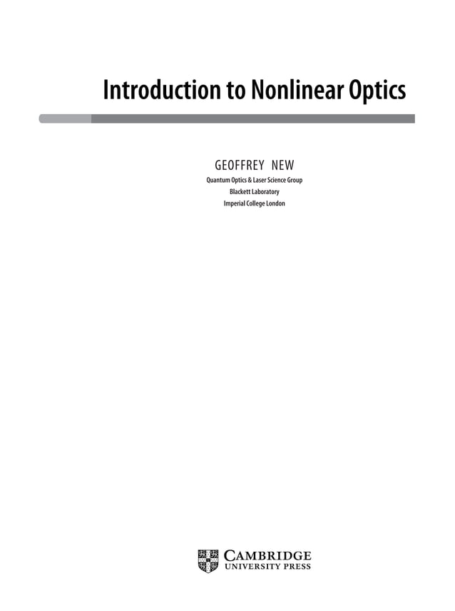 Introduction to-nonlinear-optics | PDF