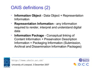 Introduction to the Reference Model for an Open Archival Information ...