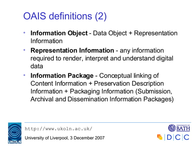 Introduction to the Reference Model for an Open Archival Information System (OAIS) | PPT