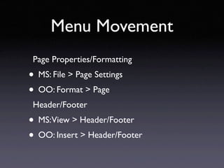 Introduction to OpenOffice.org 2.0 | PPT