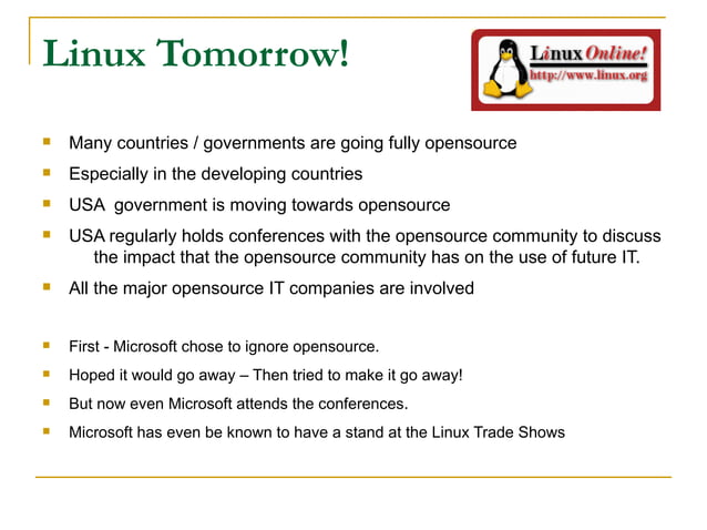 Introduction To Opensource And GNU/Linux | PPT