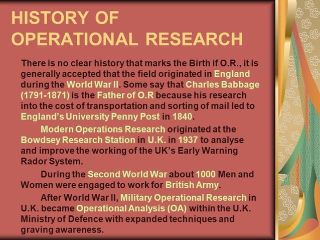 Introduction to Operations Research - History, Tools, Limitations | PDF