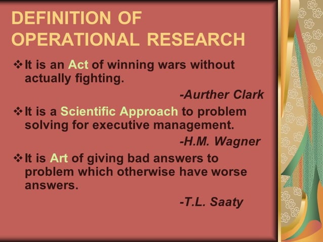 Introduction to Operations Research - History, Tools, Limitations | PDF