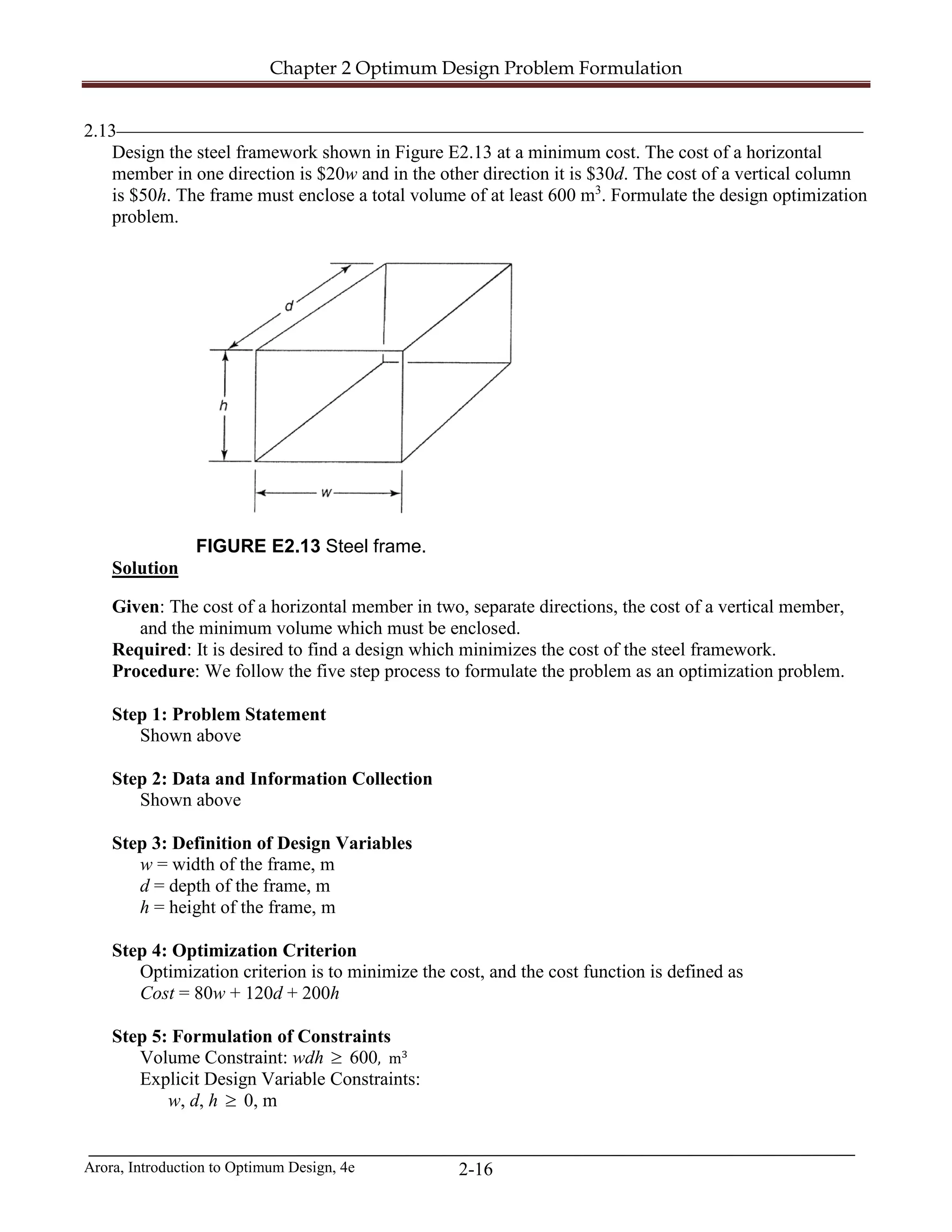 Introduction to Optimum Design 4th Edition Arora Solutions Manual | PDF