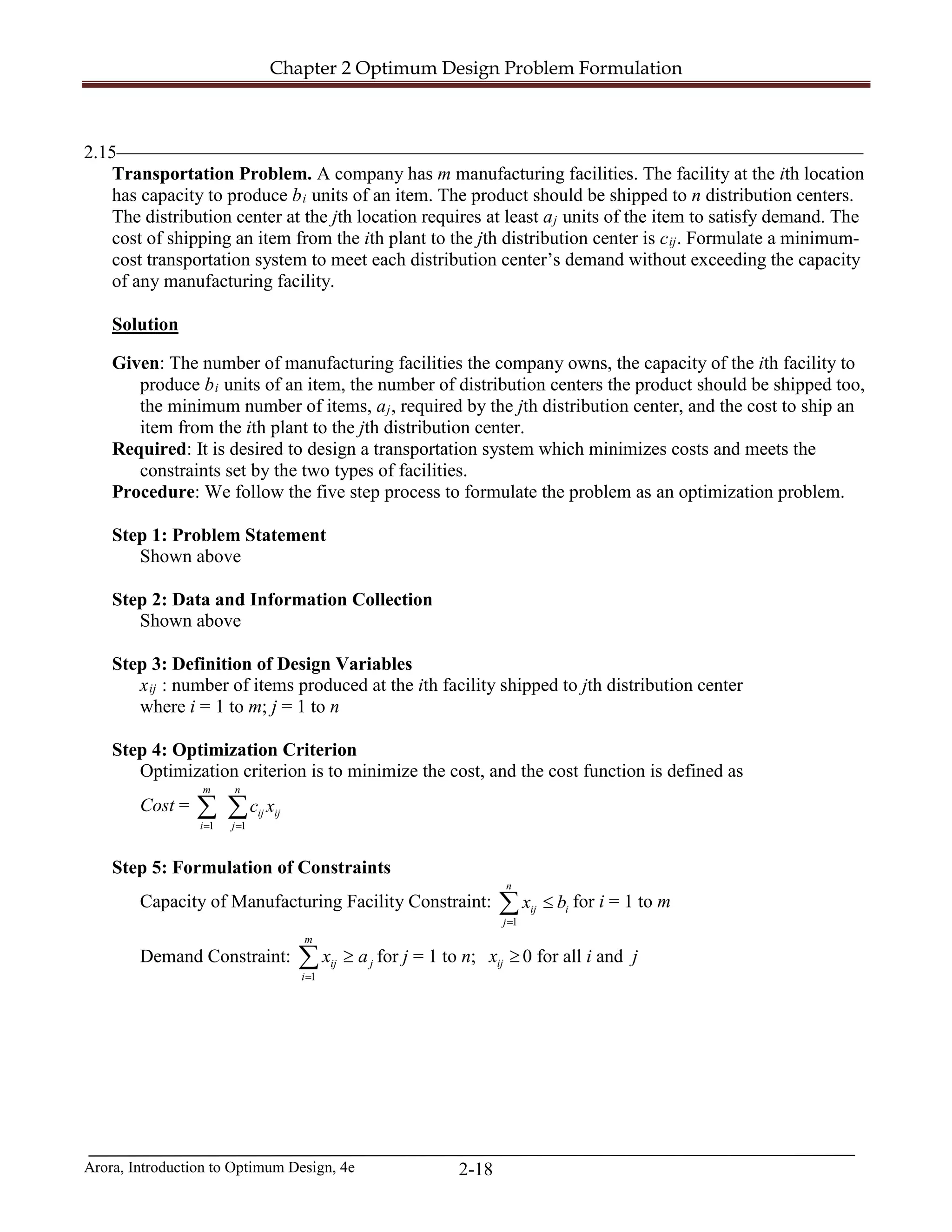 Introduction to Optimum Design 4th Edition Arora Solutions Manual | PDF