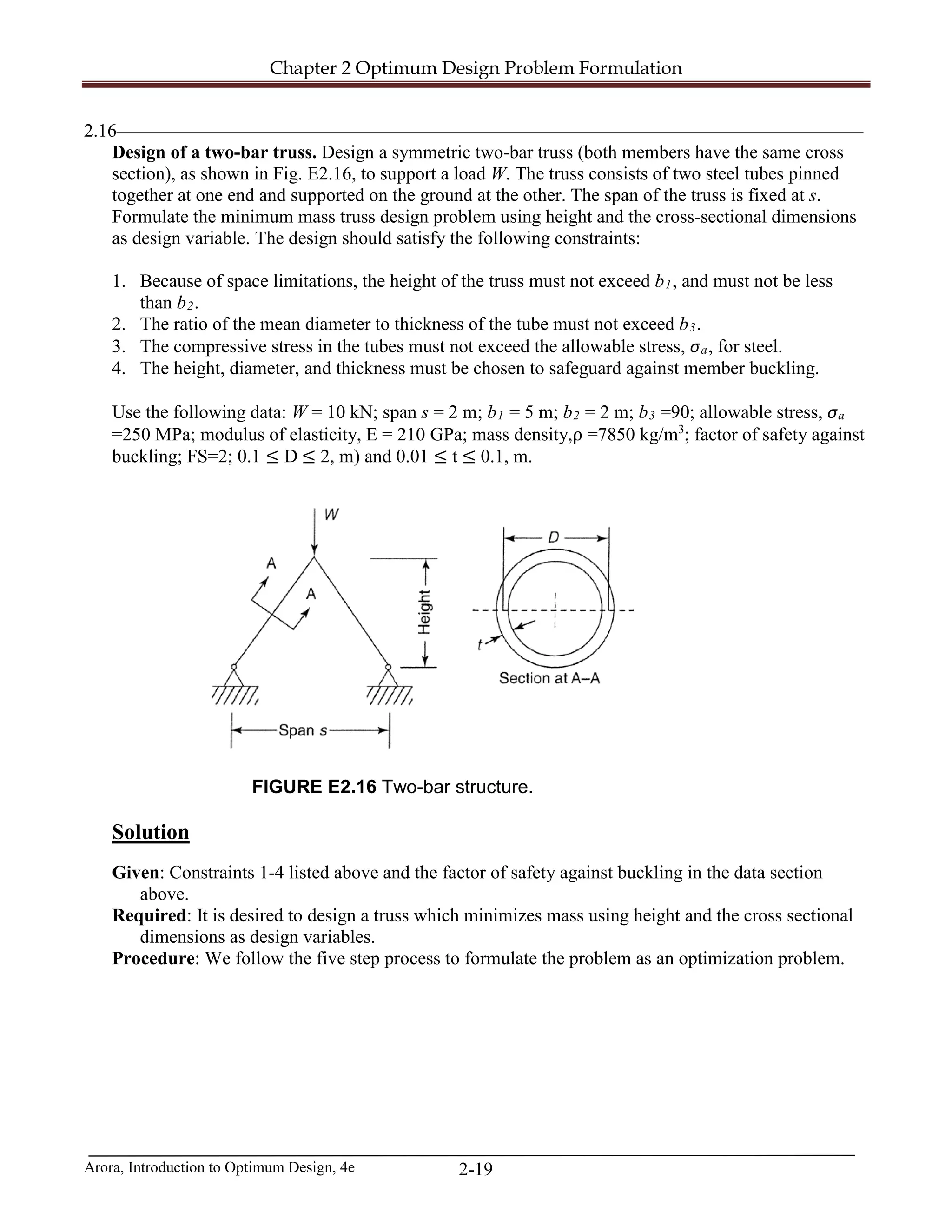 Introduction to Optimum Design 4th Edition Arora Solutions Manual | PDF